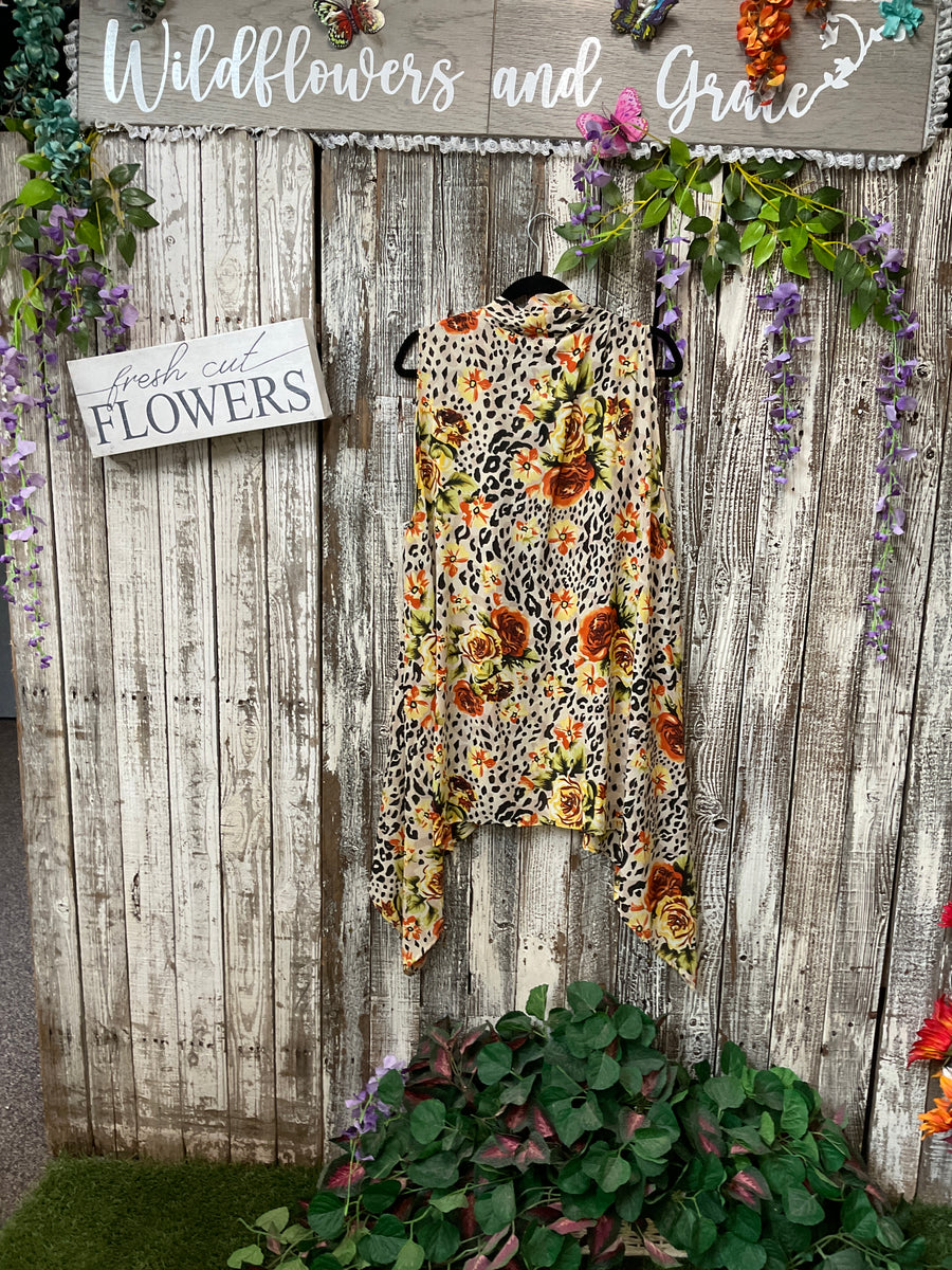 Lucky Leopard- Vest Cardigan – Wildflowers and Grace
